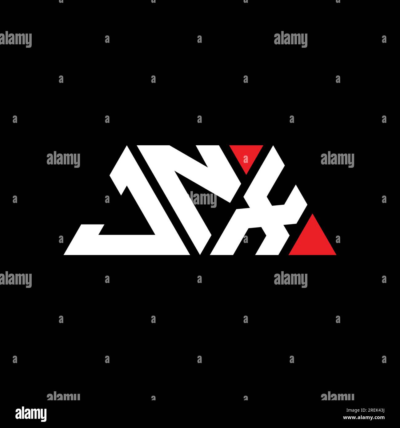 JNX triangle letter logo design with triangle shape. JNX triangle logo design monogram. JNX ...
