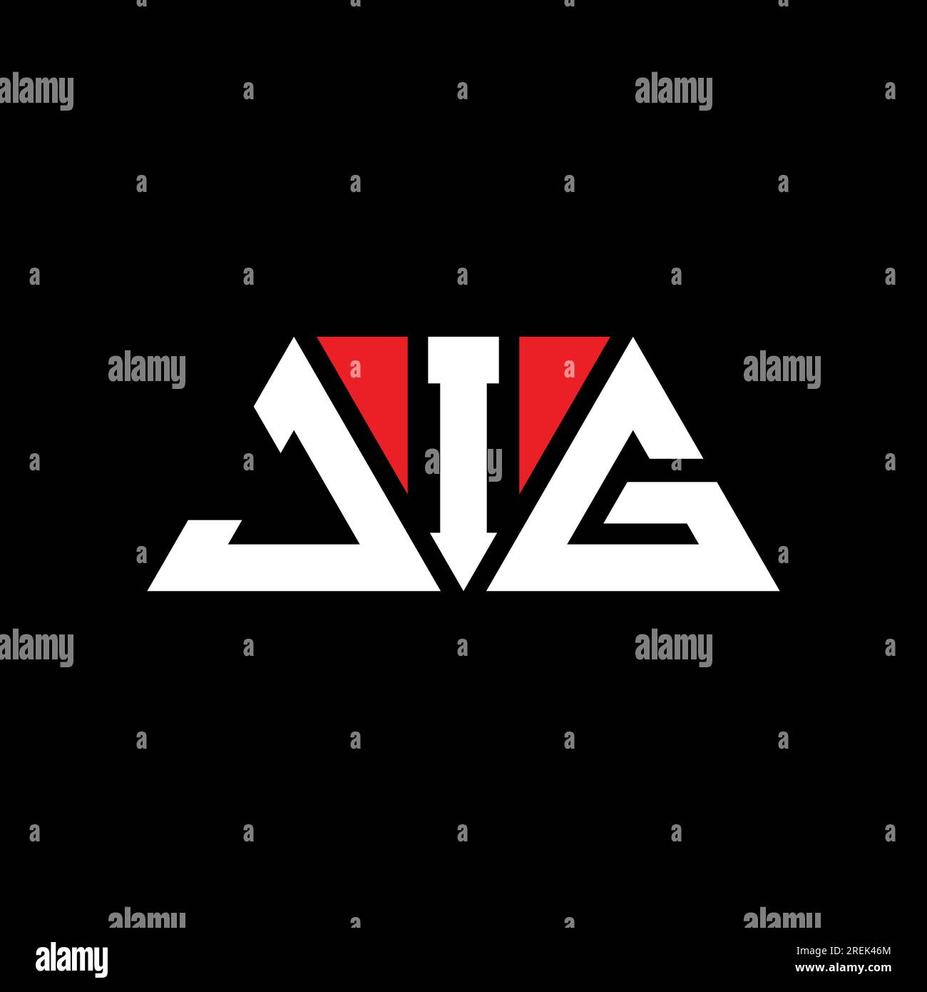 JIG triangle letter logo design with triangle shape. JIG triangle logo ...