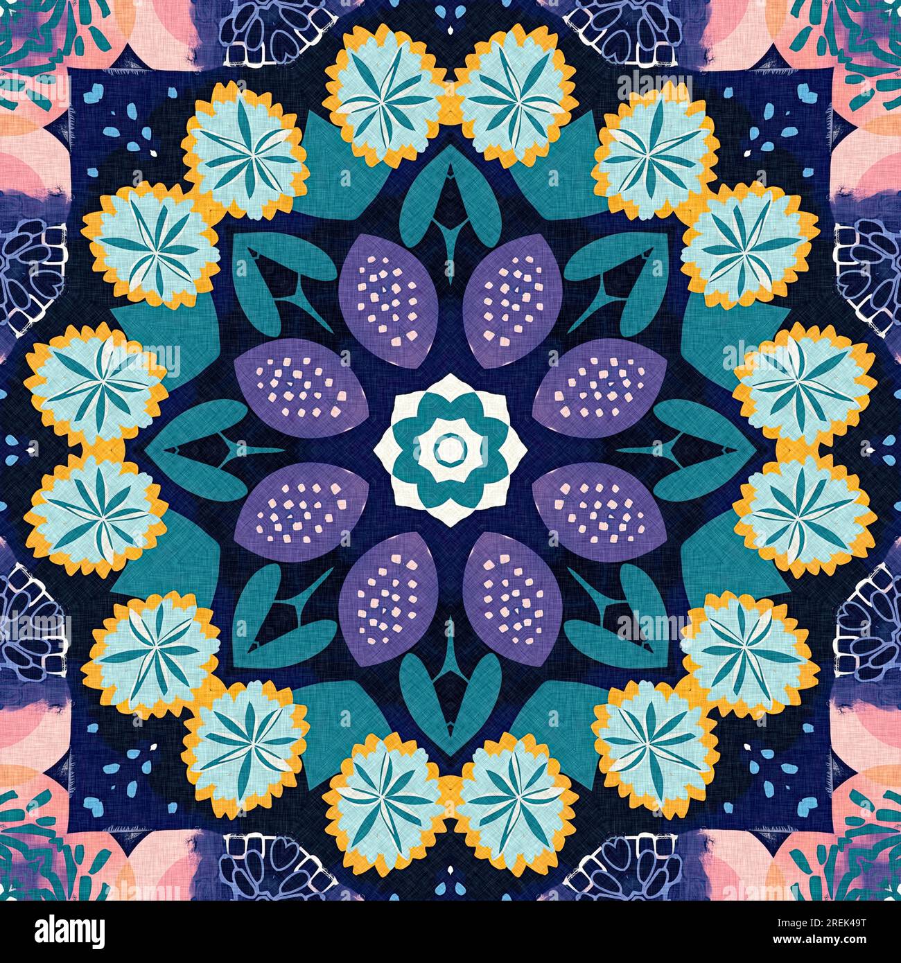 Modern patchwork grid pattern with fabric effect design. Seamless ...