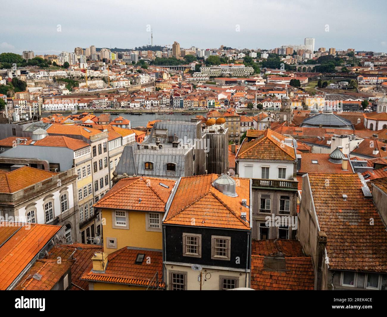 Porto, Portugal. 18th June, 2023. General view of the roofs from a ...