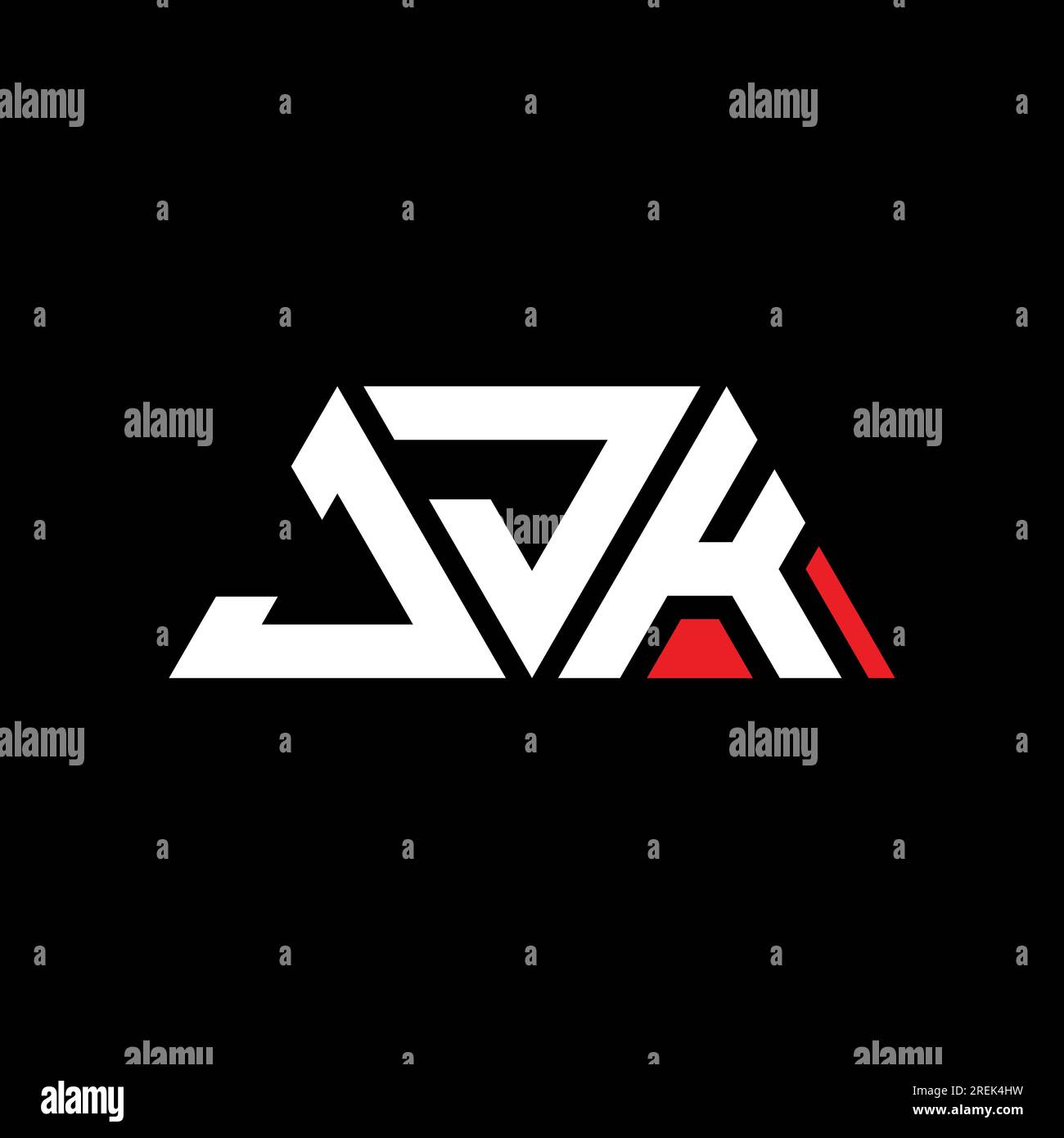 JJK triangle letter logo design with triangle shape. JJK triangle logo ...