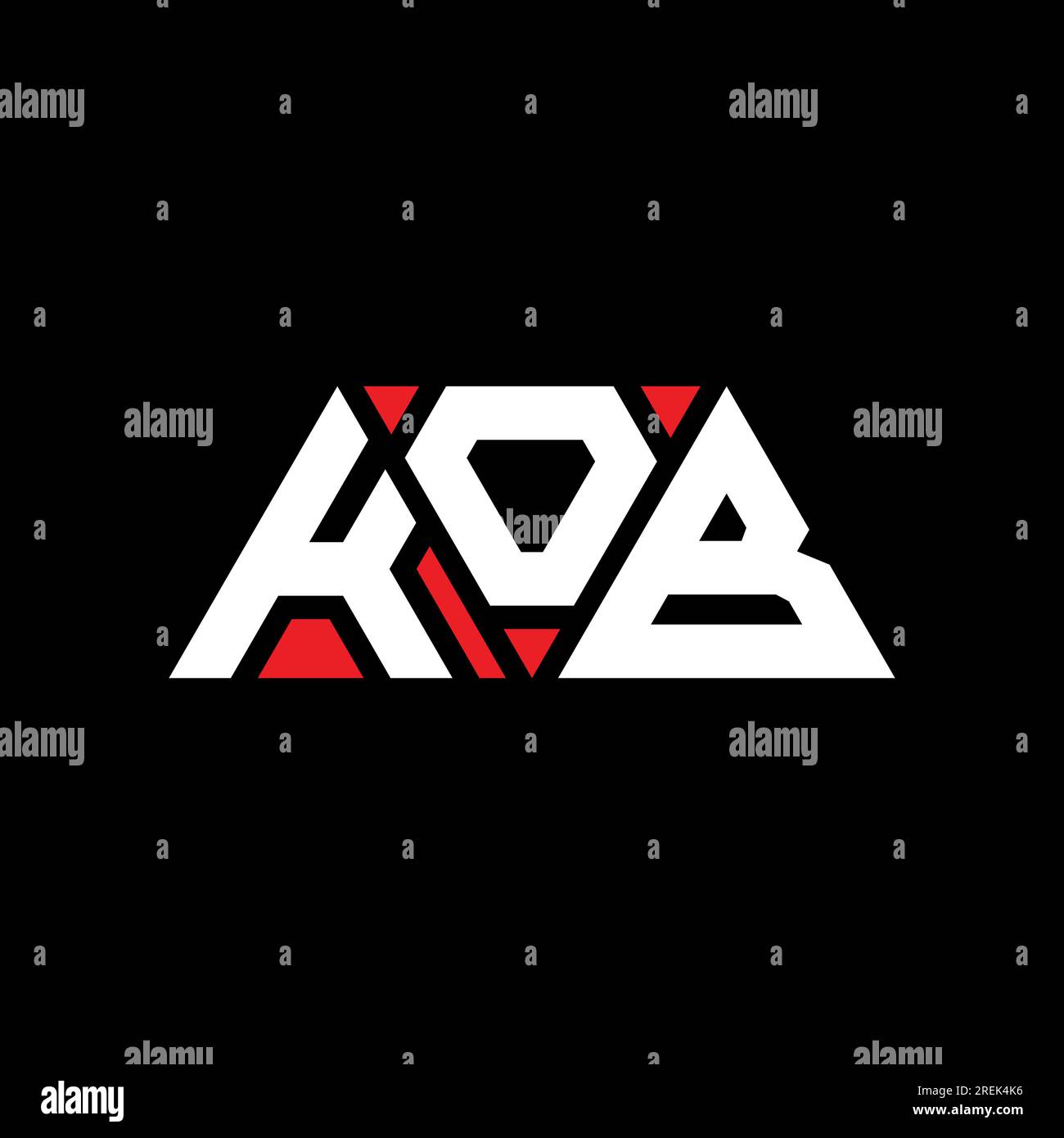 KOB triangle letter logo design with triangle shape. KOB triangle logo ...