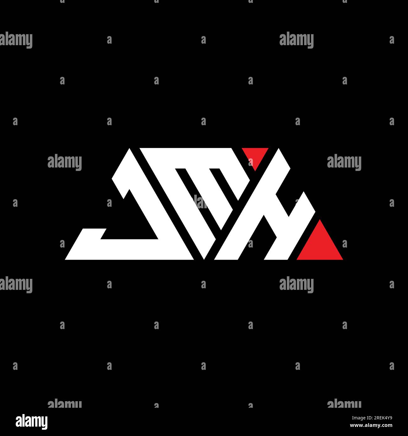 JMH triangle letter logo design with triangle shape. JMH triangle logo ...