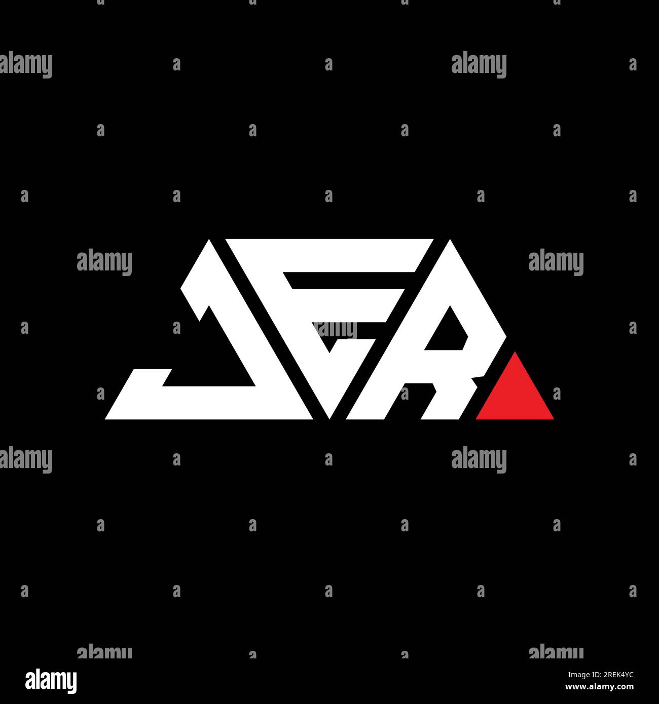 JER triangle letter logo design with triangle shape. JER triangle logo ...