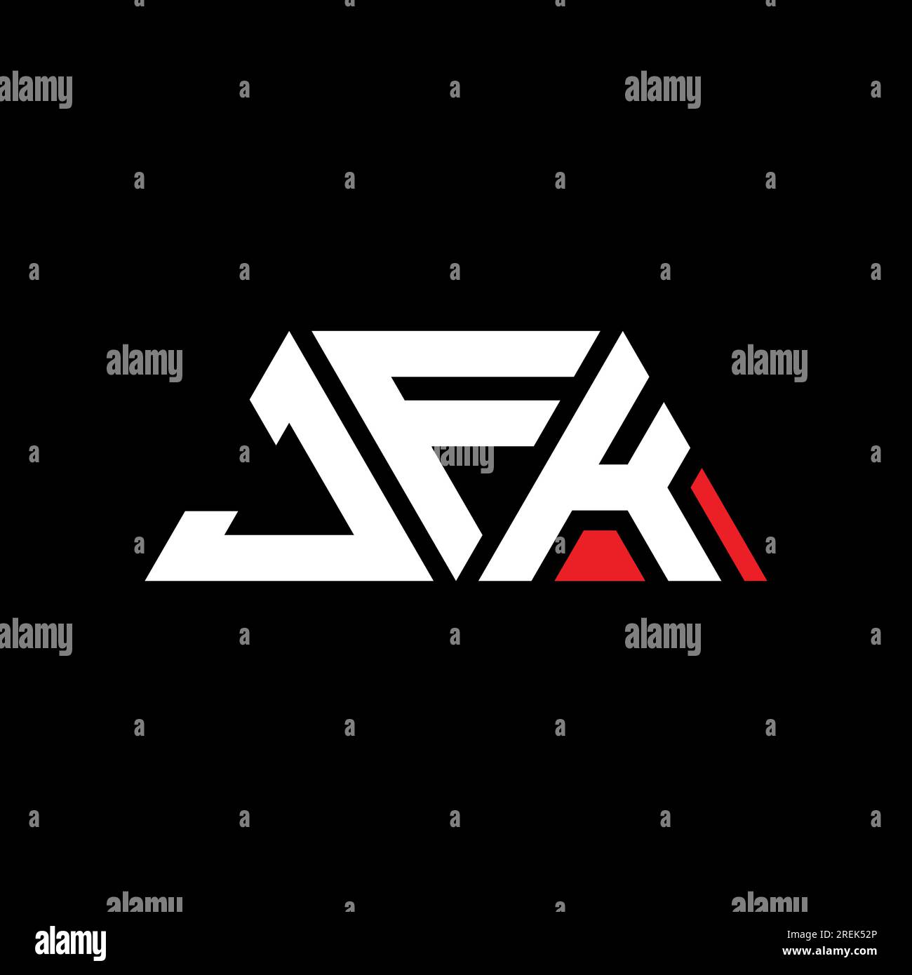 JFK triangle letter logo design with triangle shape. JFK triangle logo ...