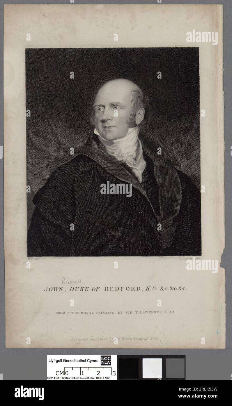 John, Russell Duke of Bedford, K.G. &c. &c. &c 1833 by Thomas Anthony ...