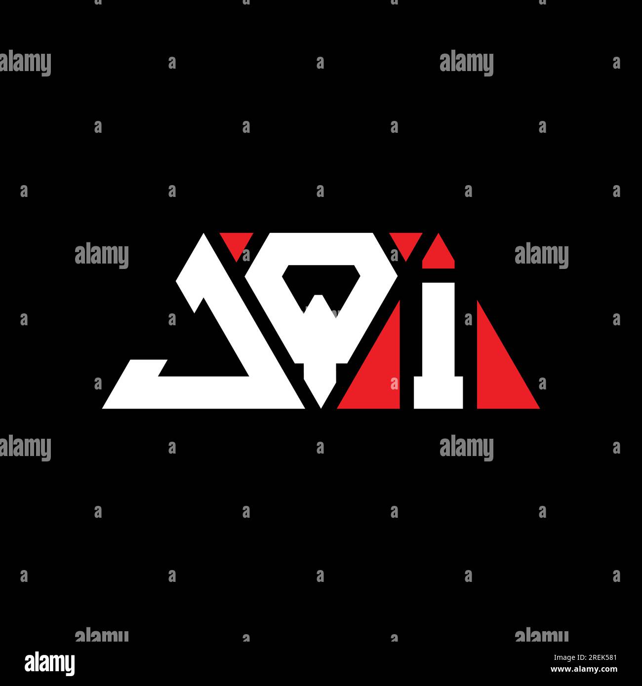 JQI triangle letter logo design with triangle shape. JQI triangle logo ...