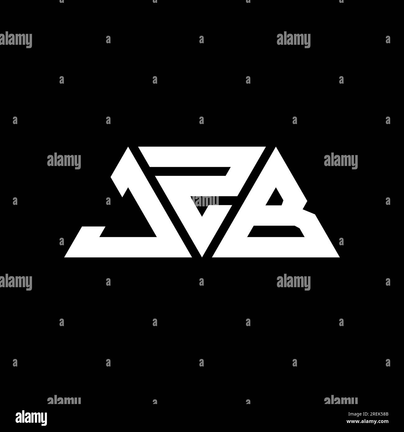 JZB triangle letter logo design with triangle shape. JZB triangle logo ...