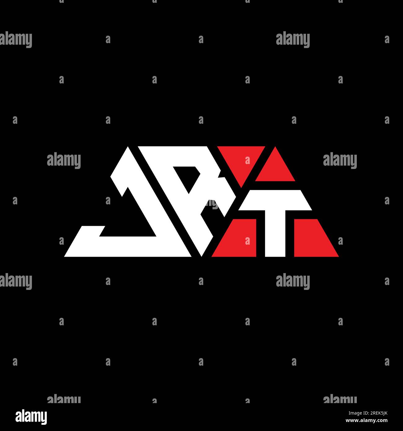 JRT triangle letter logo design with triangle shape. JRT triangle logo ...