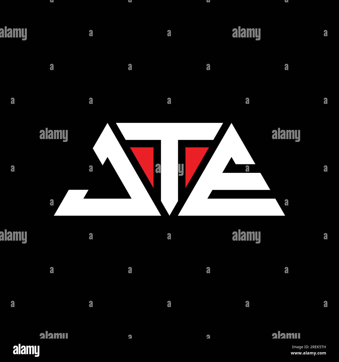 JTE triangle letter logo design with triangle shape. JTE triangle logo ...