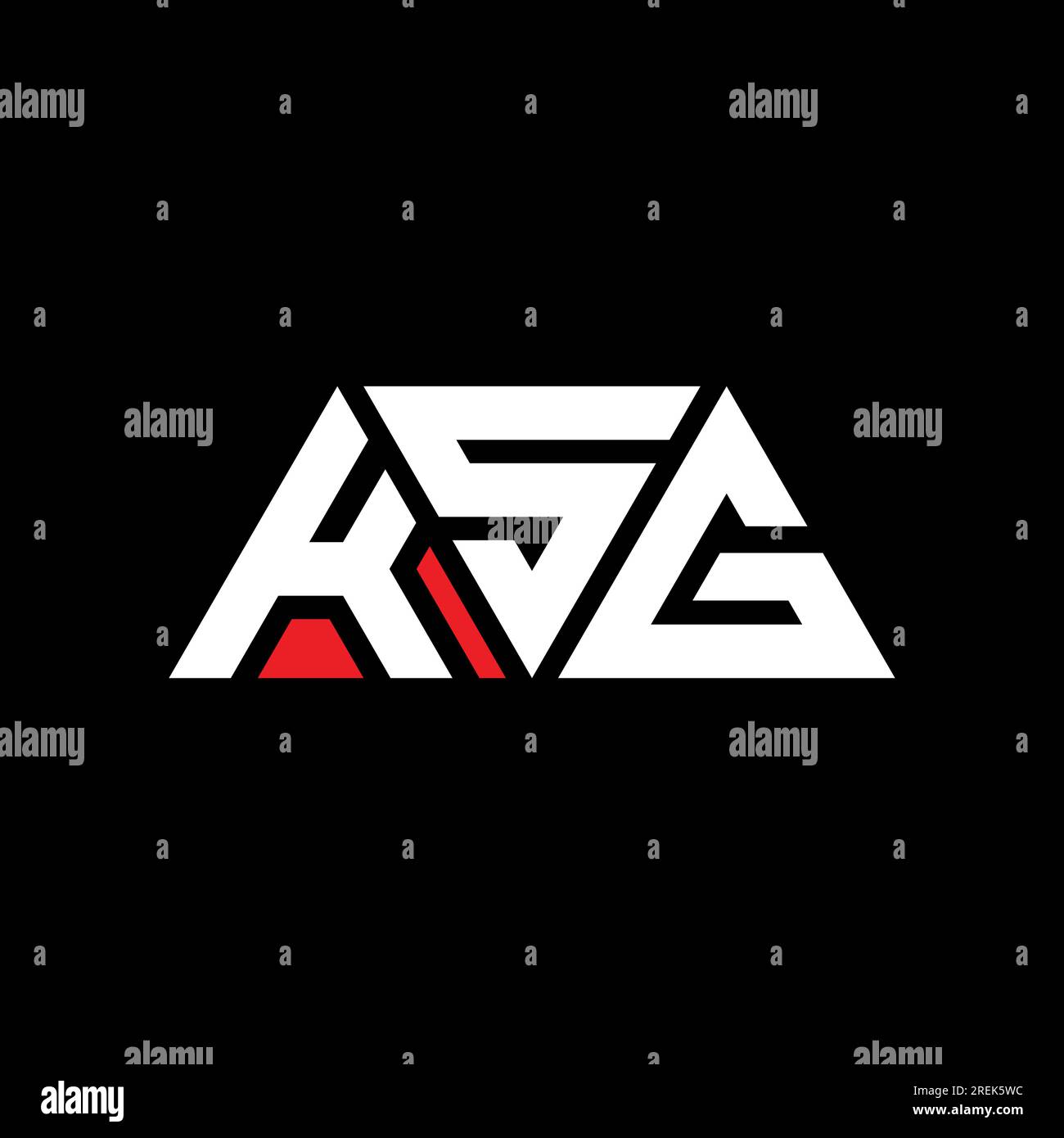 KSG triangle letter logo design with triangle shape. KSG triangle logo design monogram. KSG ...
