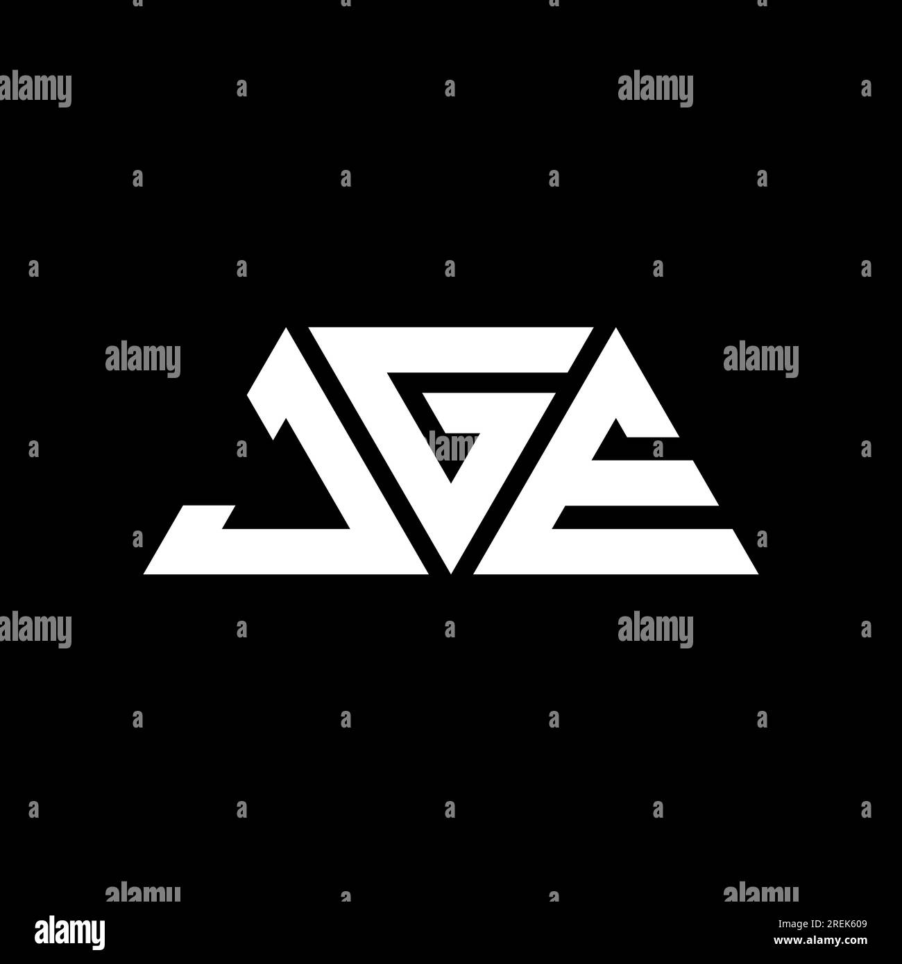 JGE triangle letter logo design with triangle shape. JGE triangle logo ...