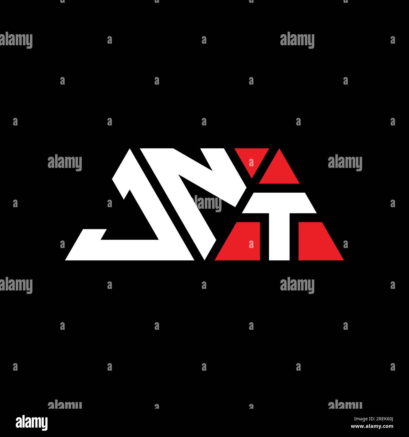 JNT triangle letter logo design with triangle shape. JNT triangle logo ...