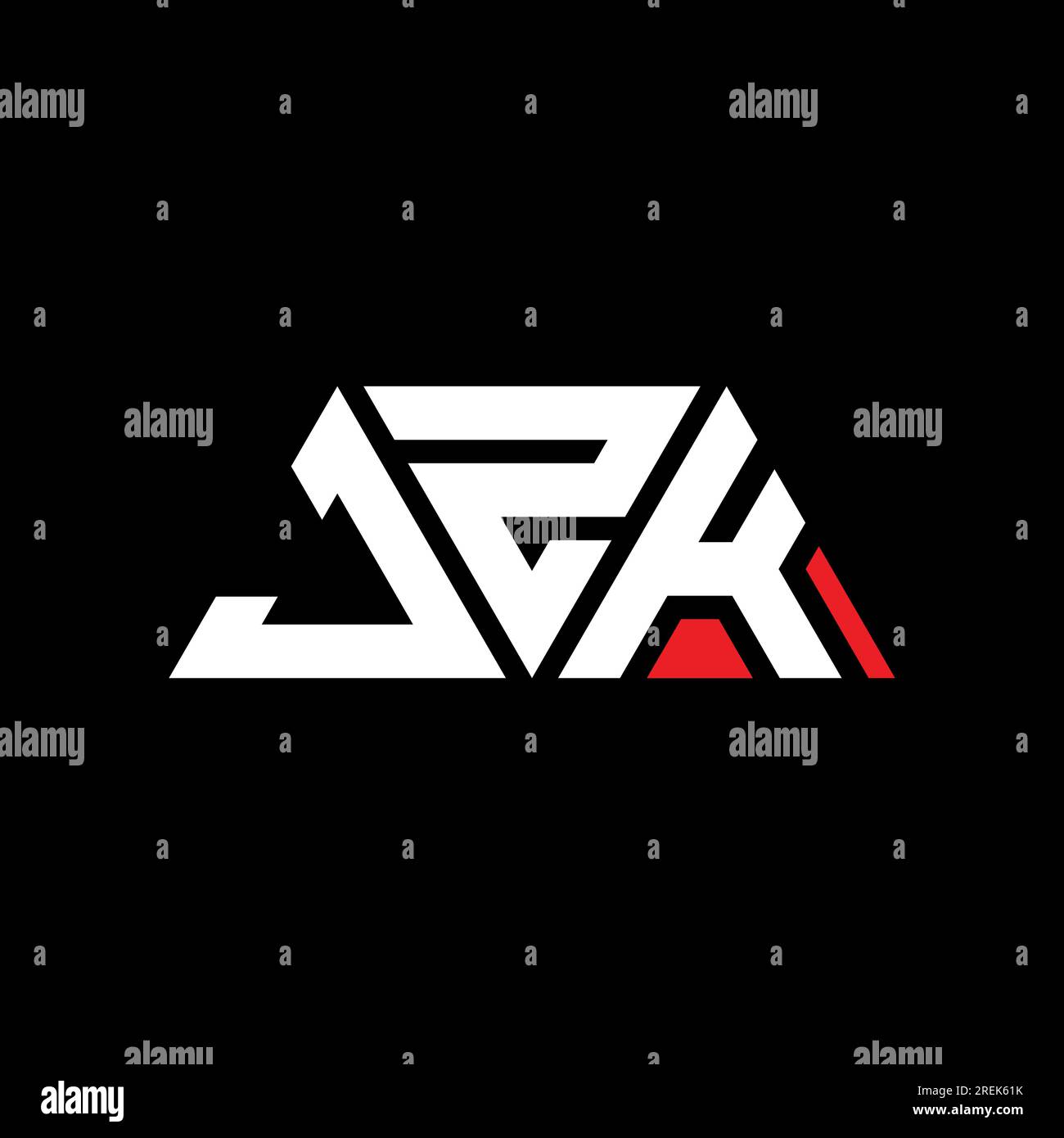 JZK triangle letter logo design with triangle shape. JZK triangle logo ...