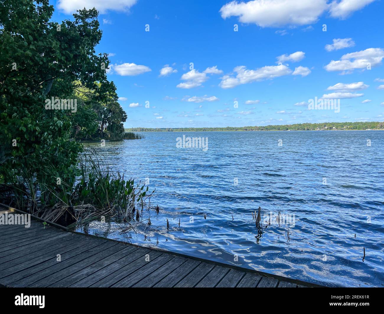 The lake at Trimble Park in Mount Dora, Florida on a sunny day Stock ...