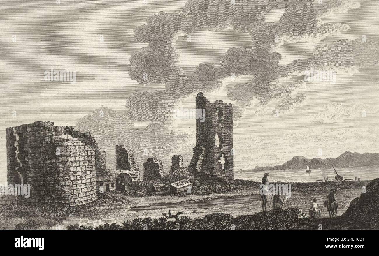 Flint Castle 1790 by Samuel Sparrow Stock Photo - Alamy