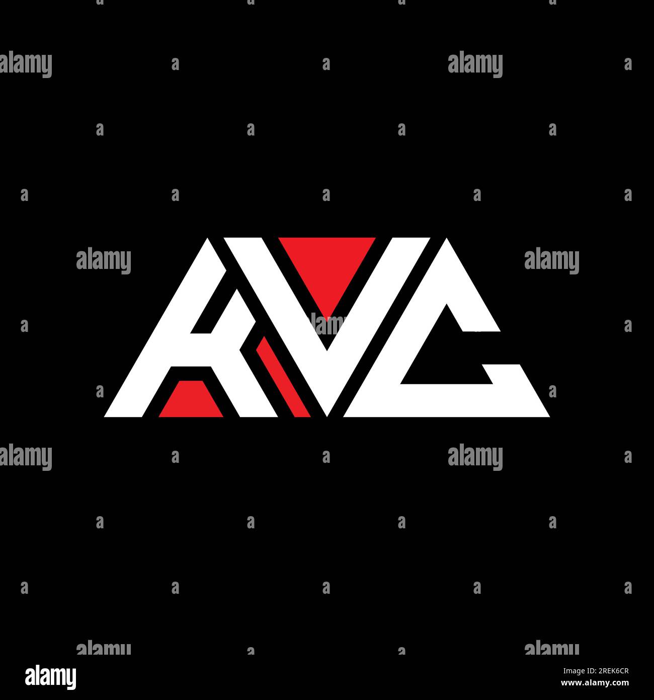 KVC triangle letter logo design with triangle shape. KVC triangle logo ...