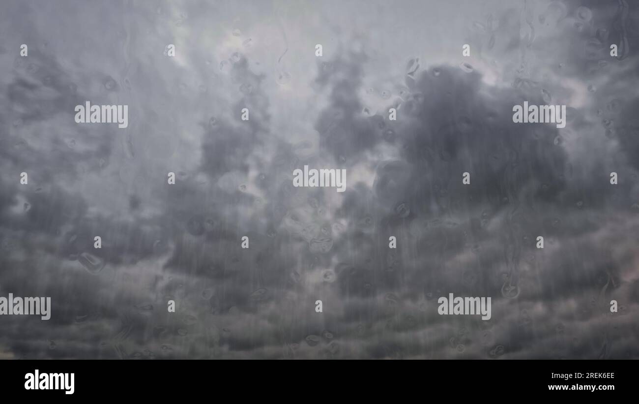 heavy rain on sky with clouds - beautiful weather backdrop - photo of ...