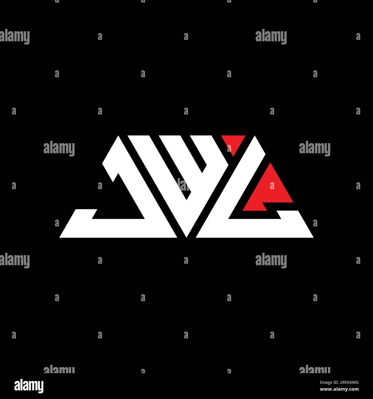 JWL triangle letter logo design with triangle shape. JWL triangle logo design monogram. JWL ...