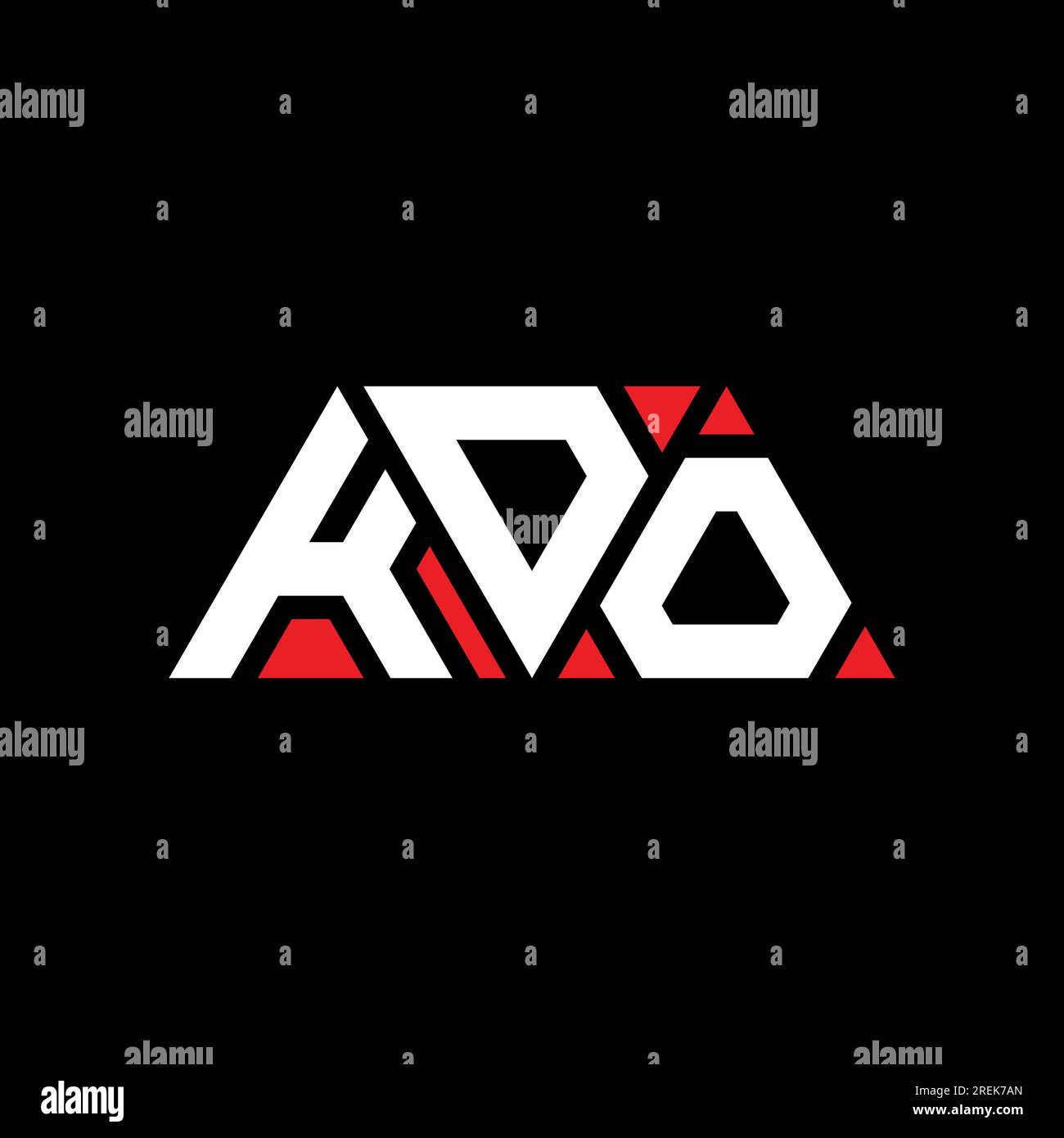 KDO triangle letter logo design with triangle shape. KDO triangle logo ...