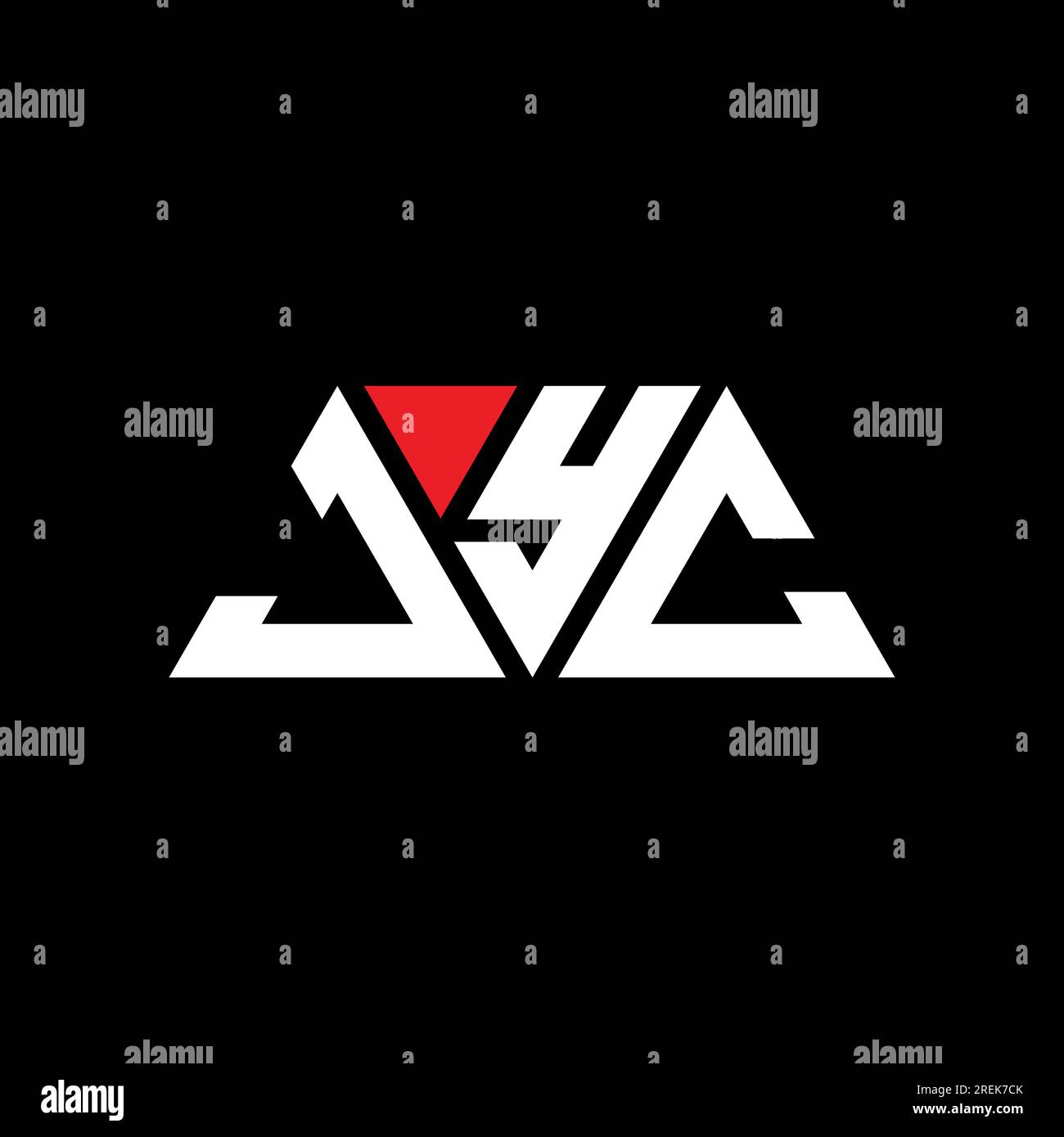 JYC triangle letter logo design with triangle shape. JYC triangle logo design monogram. JYC ...