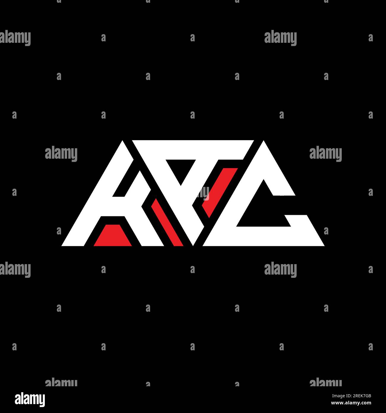 KAC triangle letter logo design with triangle shape. KAC triangle logo ...
