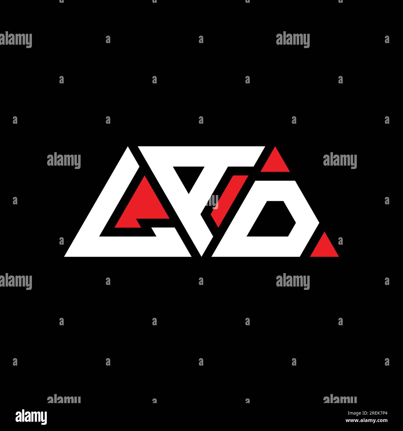 LAD triangle letter logo design with triangle shape. LAD triangle logo ...