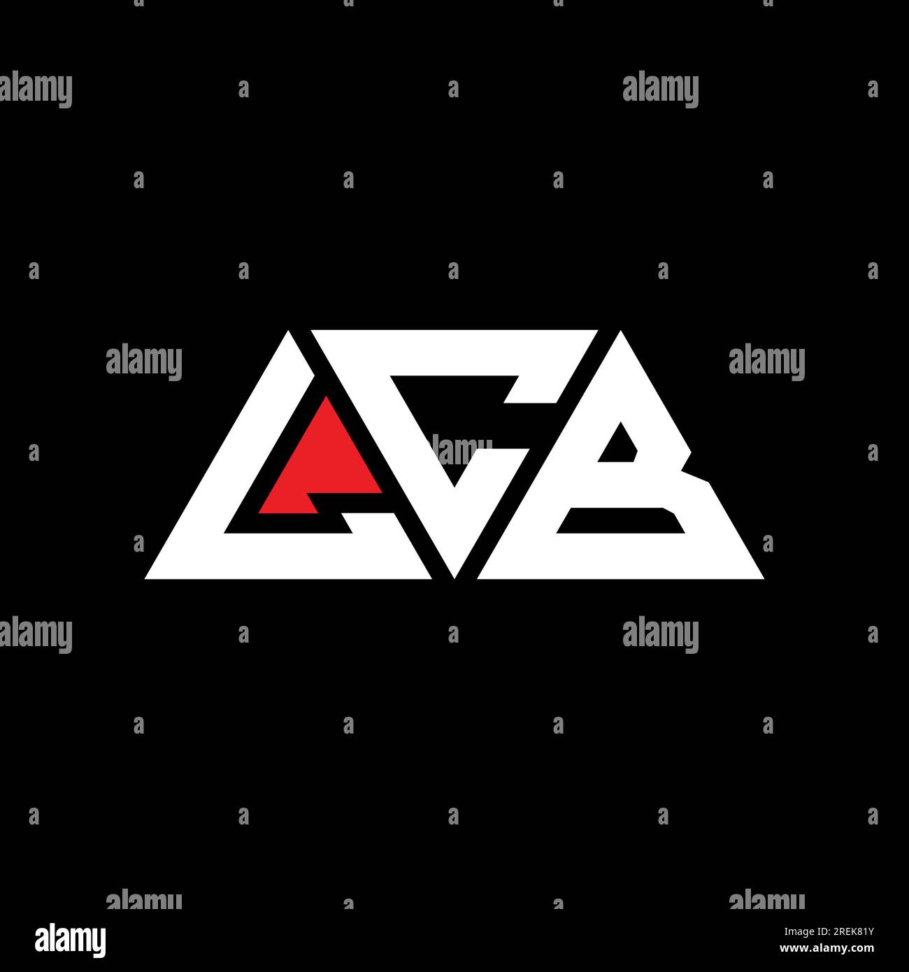 LCB triangle letter logo design with triangle shape. LCB triangle logo ...