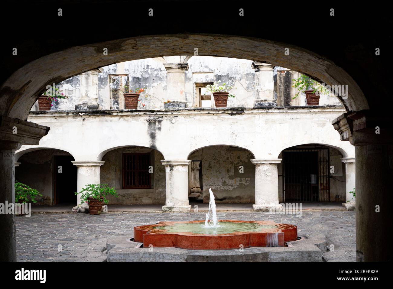Historic Santa Teresa De Jesus Monastery and Temple Courtyard in Old ...