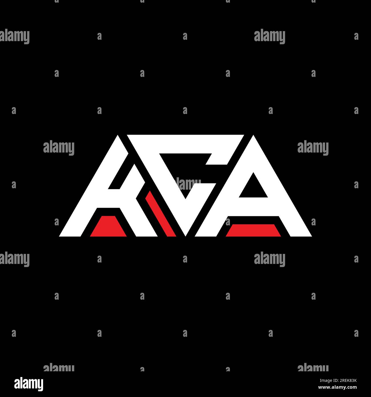 KCA triangle letter logo design with triangle shape. KCA triangle logo design monogram. KCA ...