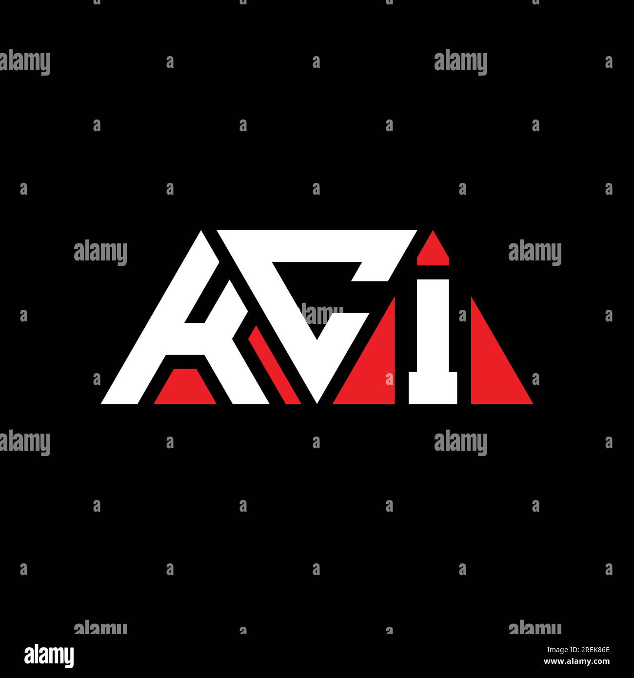 KCI triangle letter logo design with triangle shape. KCI triangle logo ...