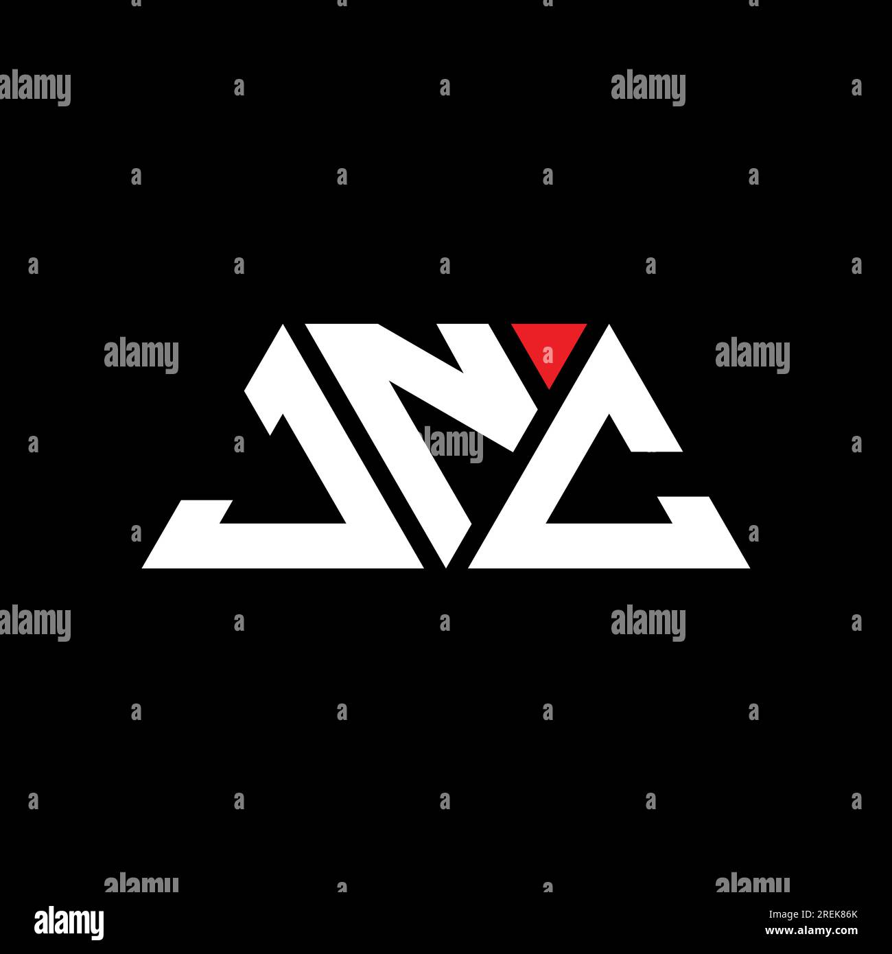 JNC triangle letter logo design with triangle shape. JNC triangle logo design monogram. JNC ...