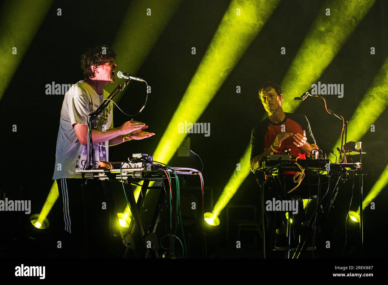Brno, Czech Republic. 28th July, 2023. Noah Benjamin Lennox, left, and ...