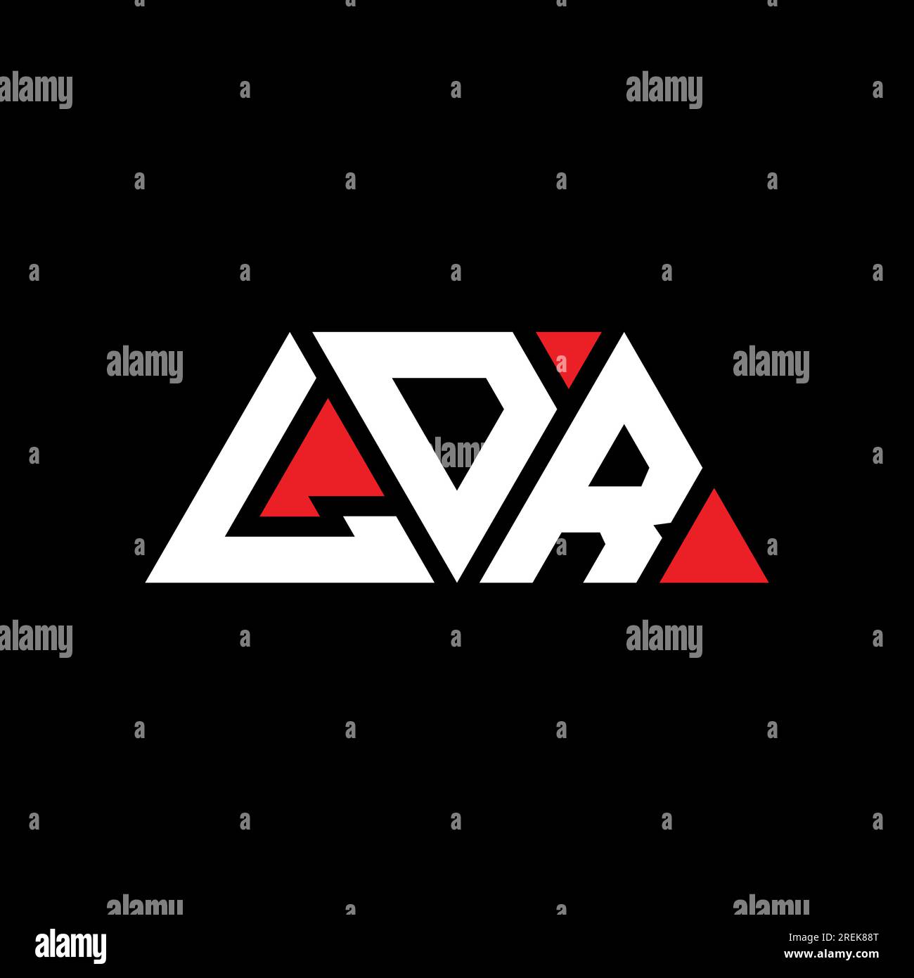 LDR triangle letter logo design with triangle shape. LDR triangle logo ...
