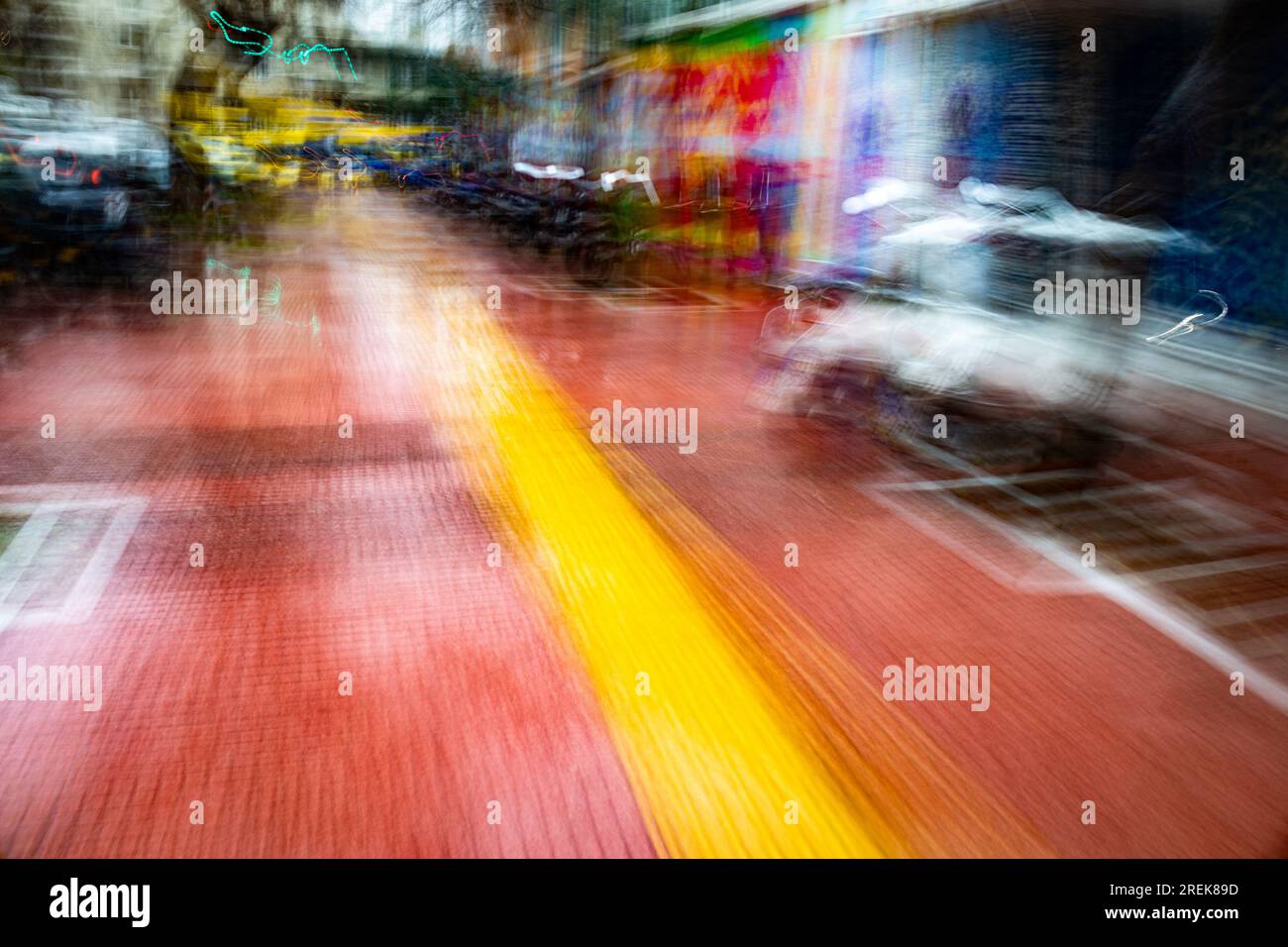 Abstract photography. Deliberately shaken, out of focus, blurred ...