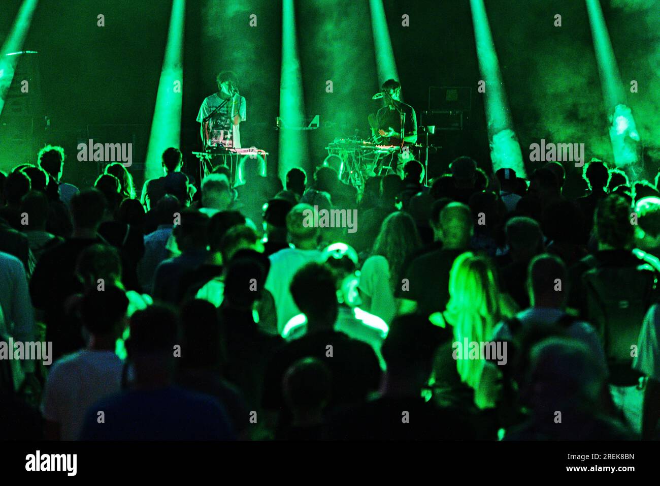 Brno, Czech Republic. 28th July, 2023. Noah Benjamin Lennox, left, and ...