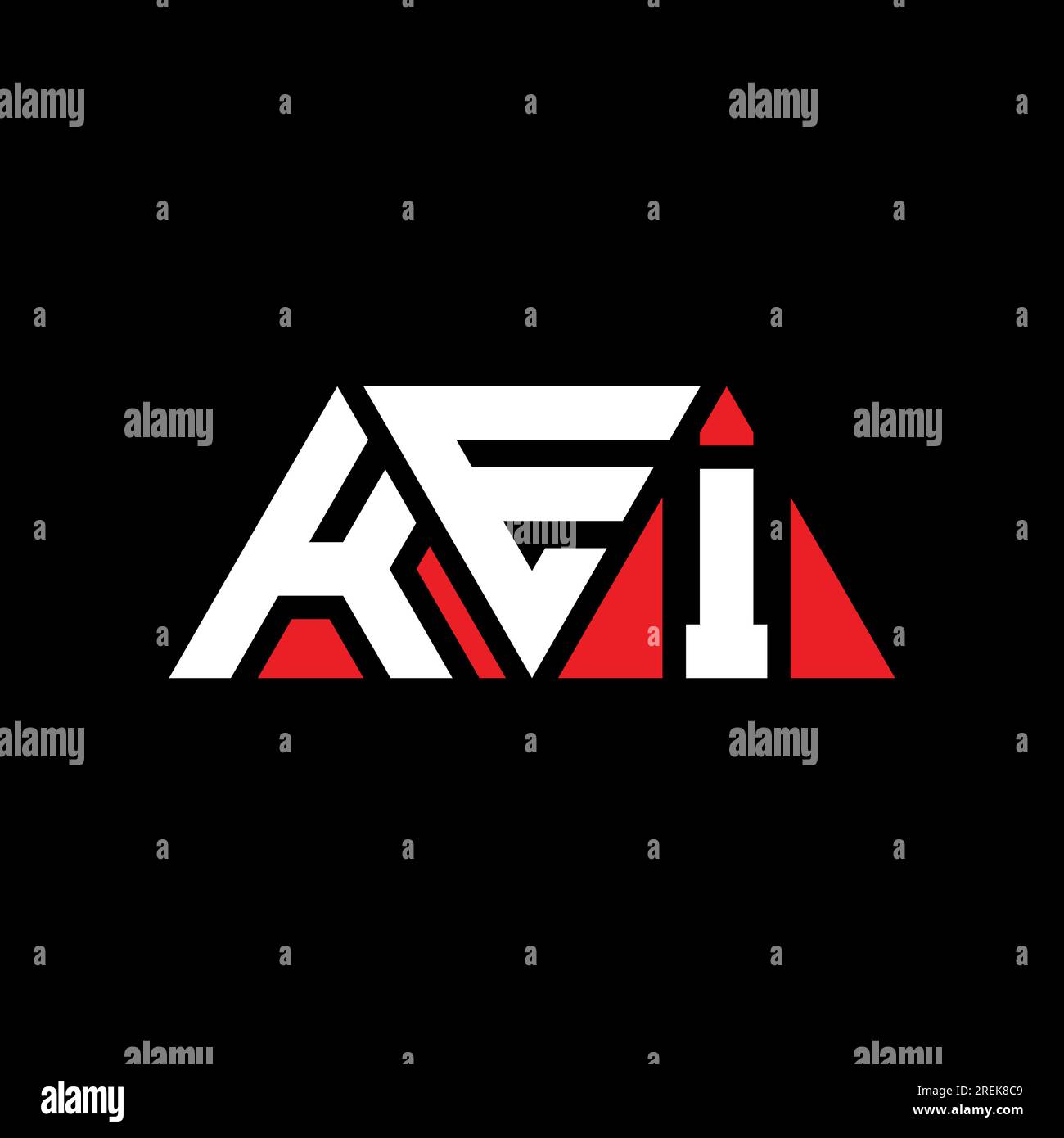 KEI triangle letter logo design with triangle shape. KEI triangle logo ...