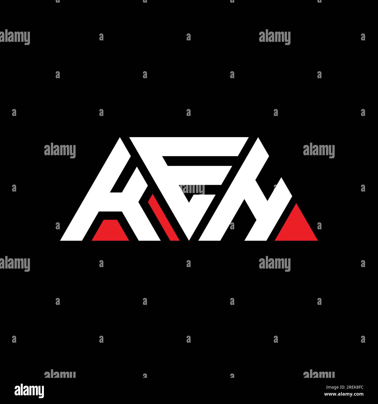 KEH triangle letter logo design with triangle shape. KEH triangle logo ...