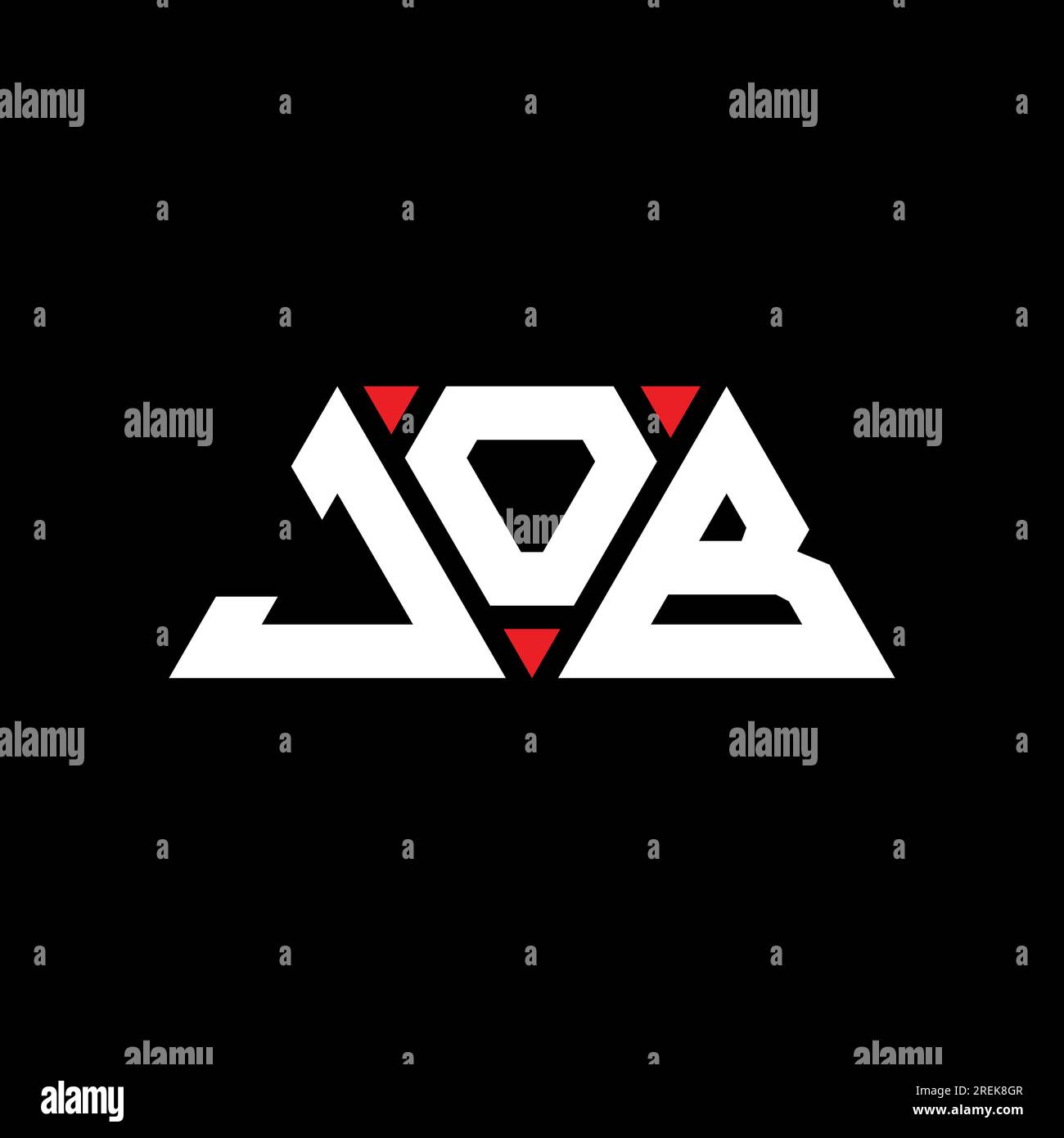 JOB triangle letter logo design with triangle shape. JOB triangle logo ...