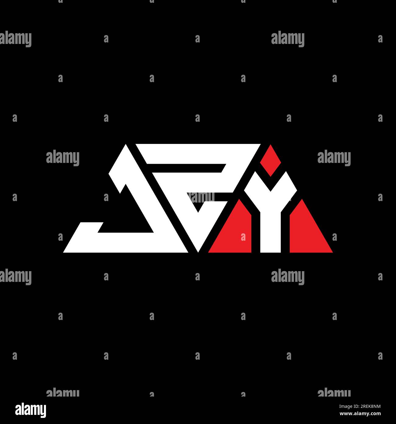 JZY triangle letter logo design with triangle shape. JZY triangle logo ...