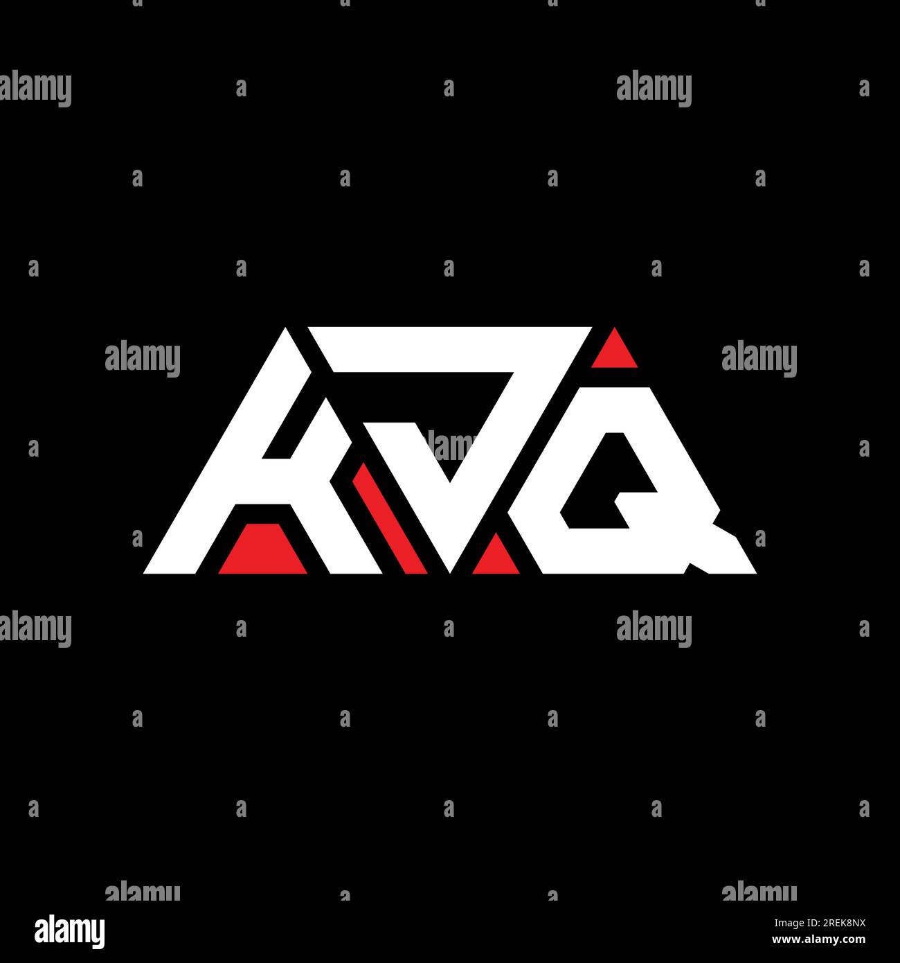 KJQ triangle letter logo design with triangle shape. KJQ triangle logo ...