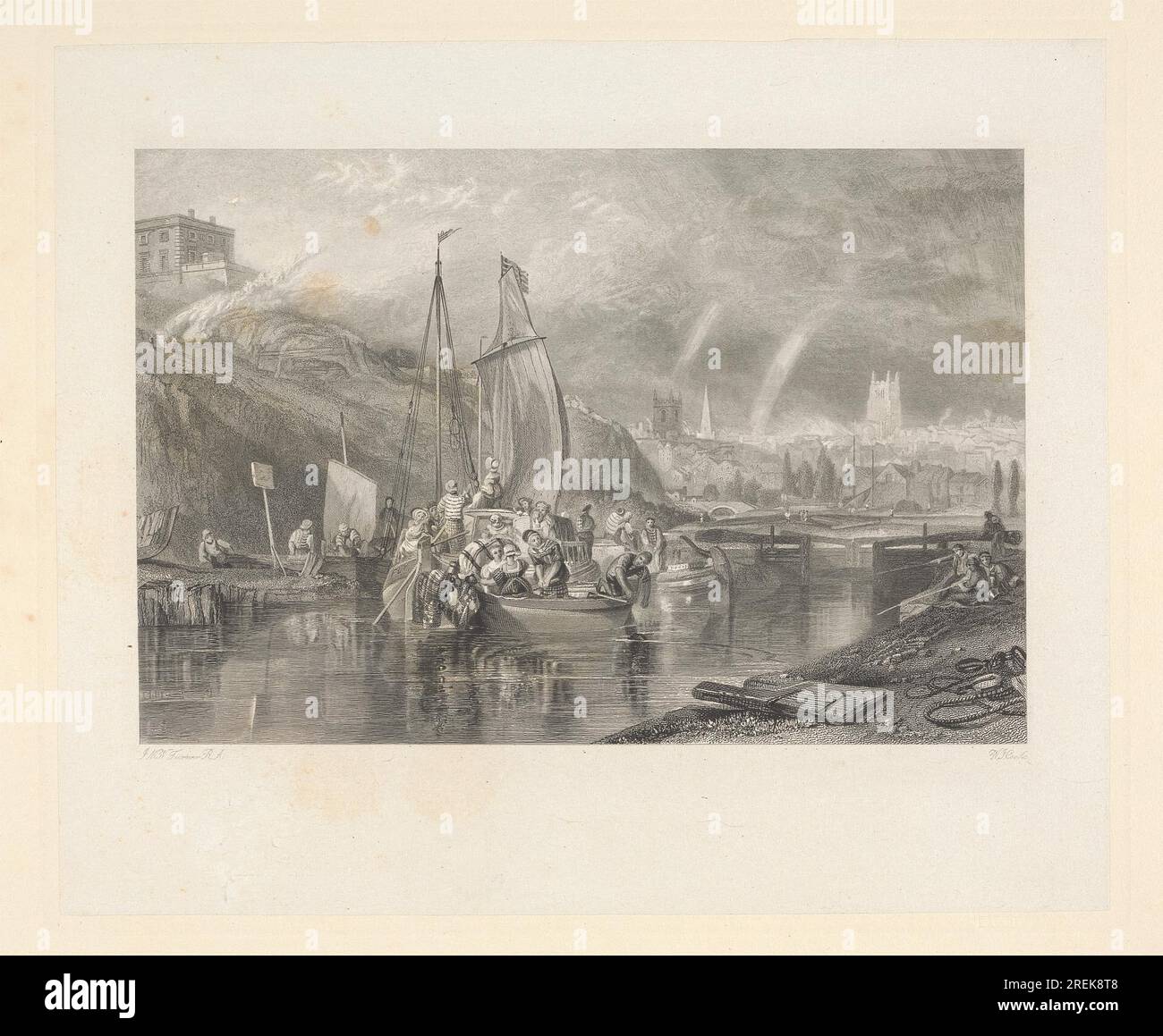 Nottingham, Nottinghamshire between 1827 and 1838 by William John Cooke ...