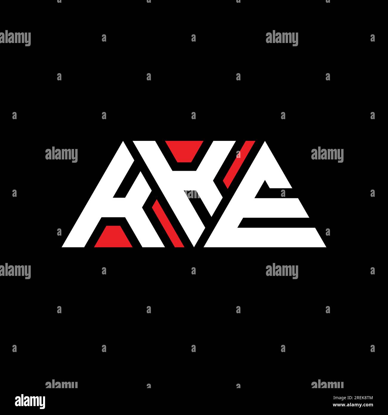 KKE triangle letter logo design with triangle shape. KKE triangle logo ...