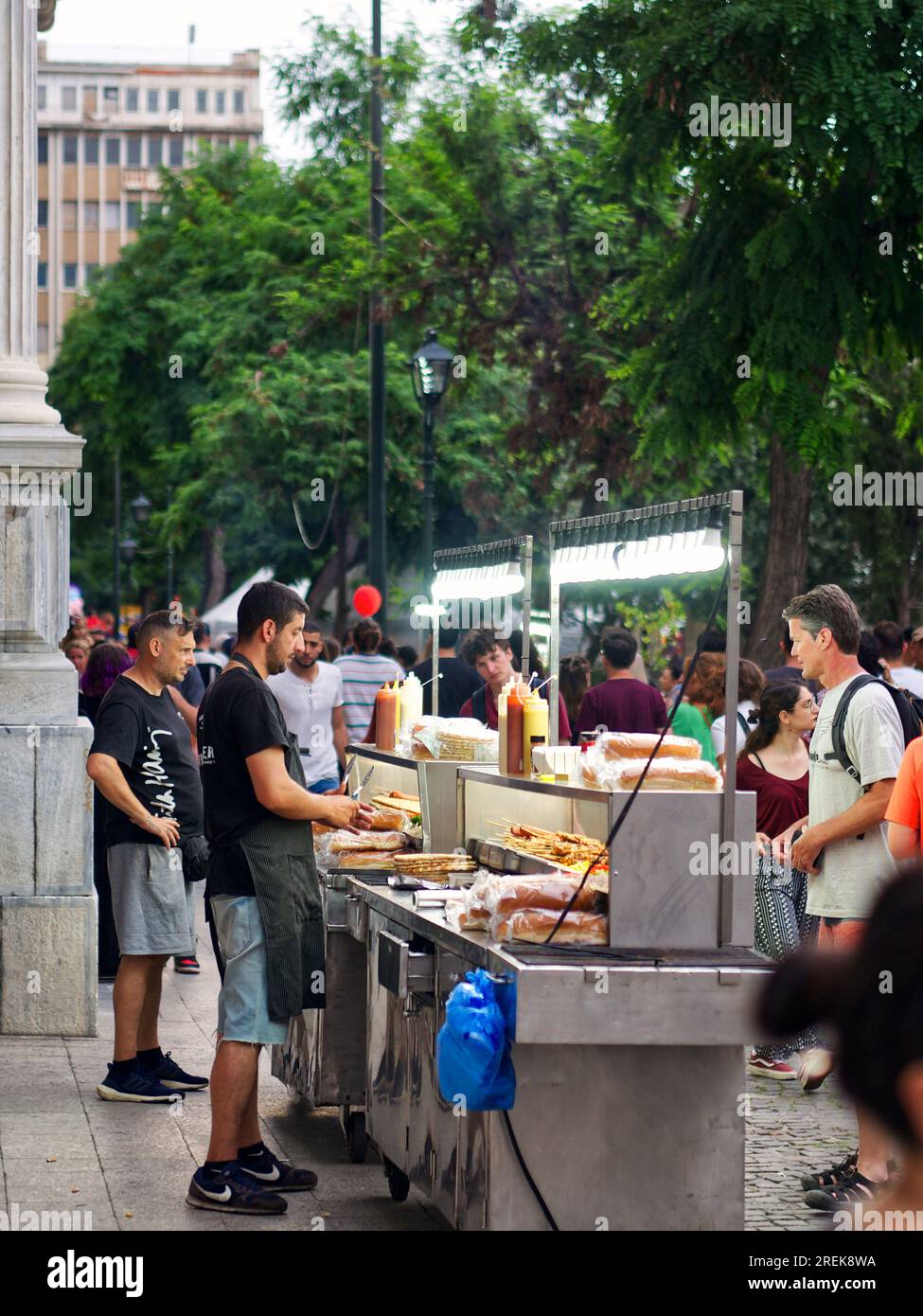 Fast food stand during event Stock Photo - Alamy