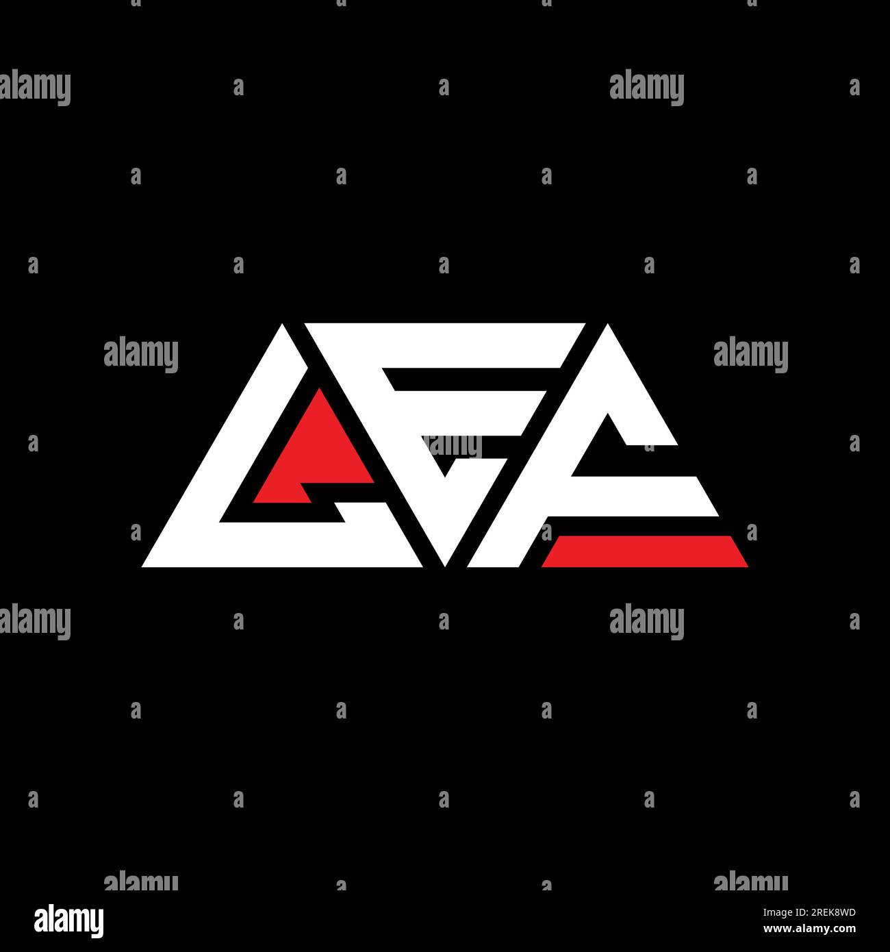 LEF triangle letter logo design with triangle shape. LEF triangle logo ...