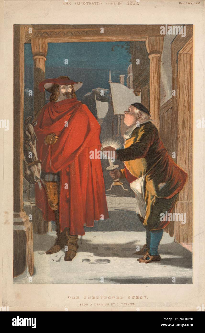 The Unexpected Guest 1857 by George Leighton Stock Photo - Alamy