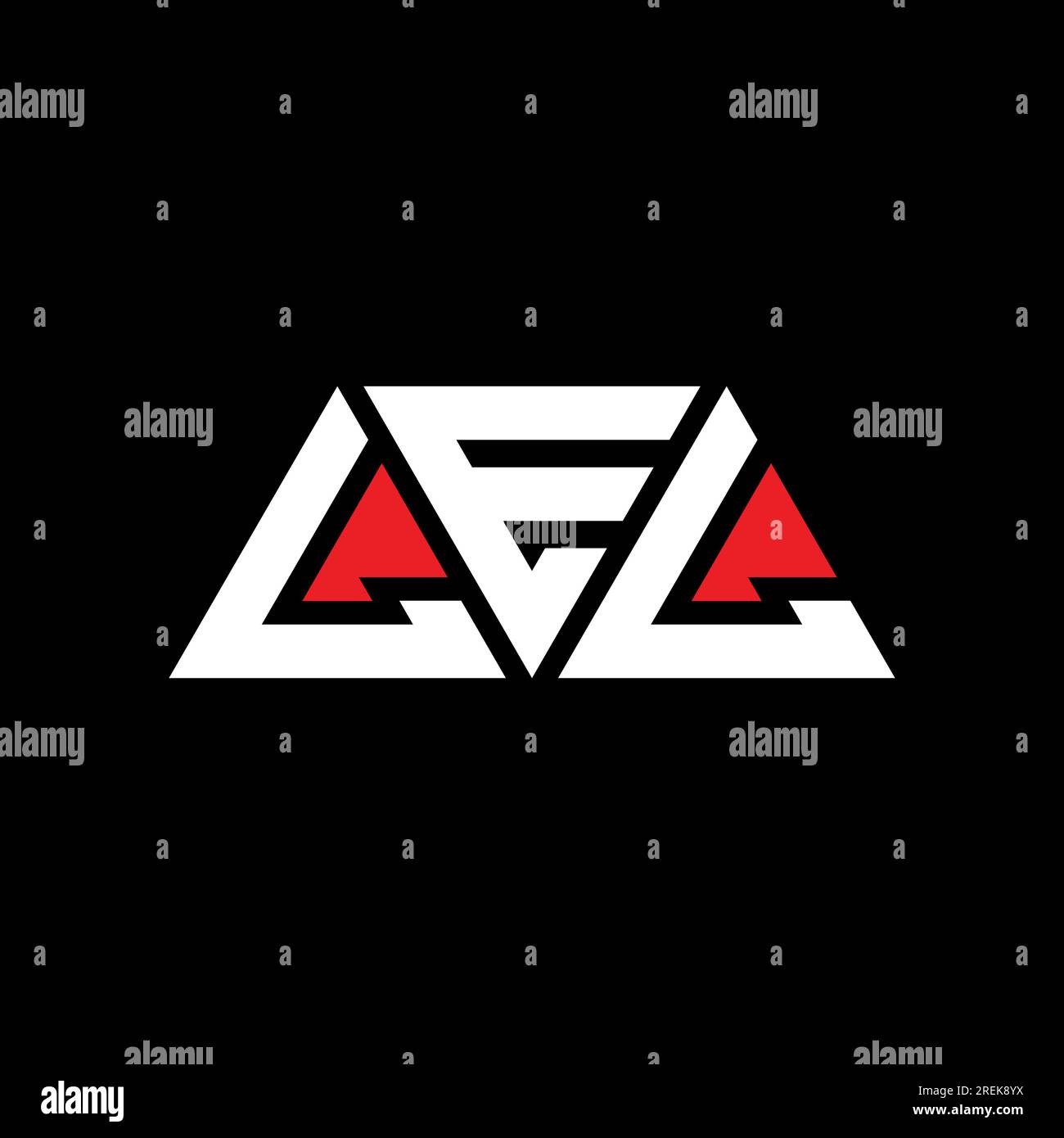 LEL triangle letter logo design with triangle shape. LEL triangle logo ...
