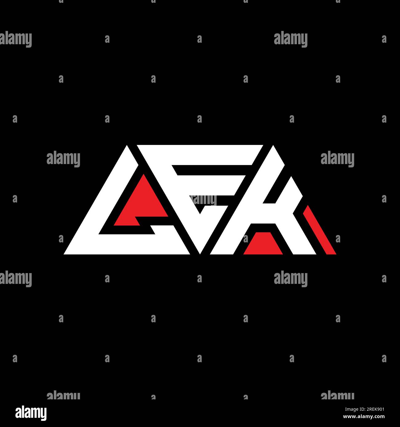 LEK triangle letter logo design with triangle shape. LEK triangle logo ...