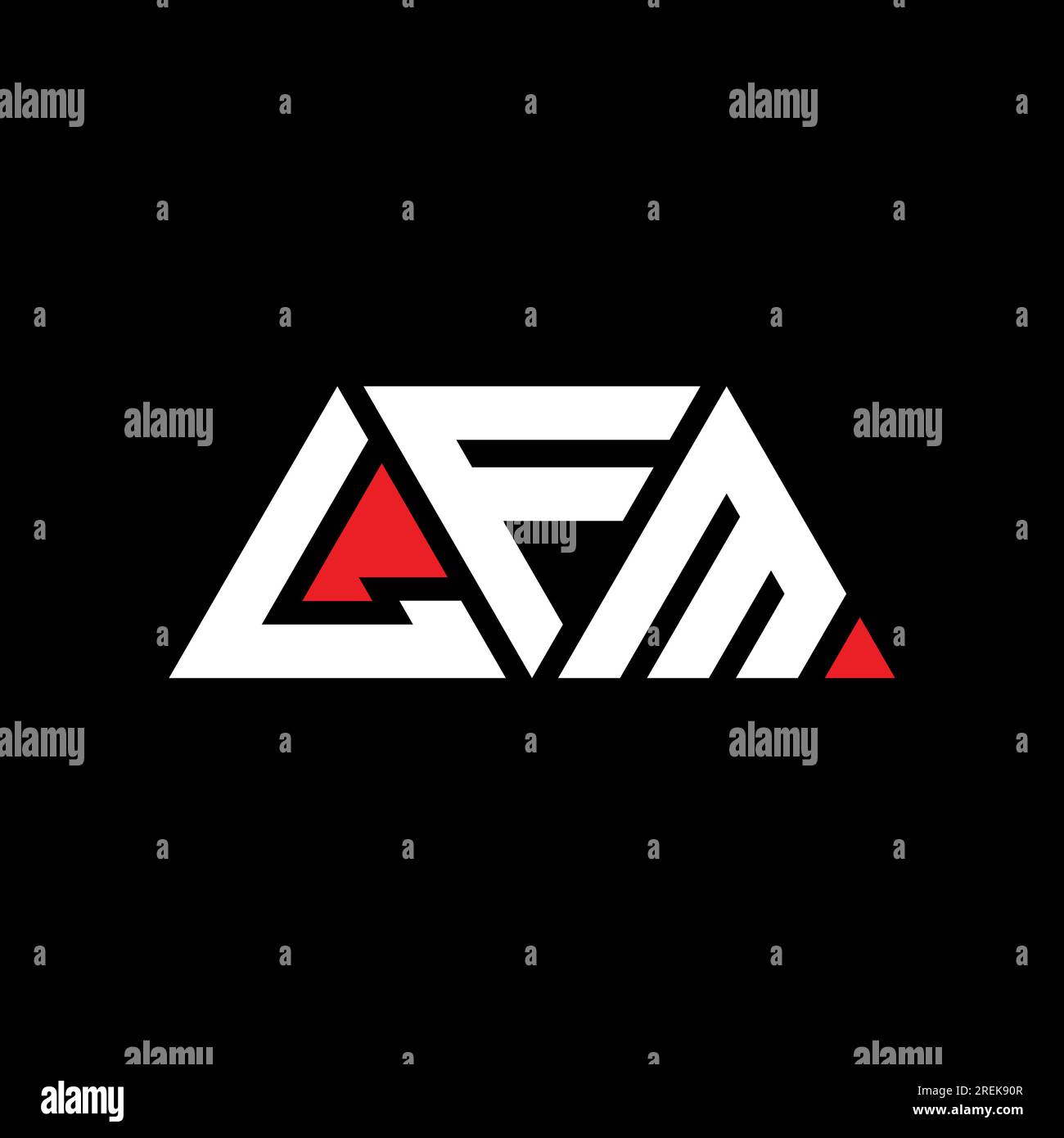 LFM triangle letter logo design with triangle shape. LFM triangle logo ...