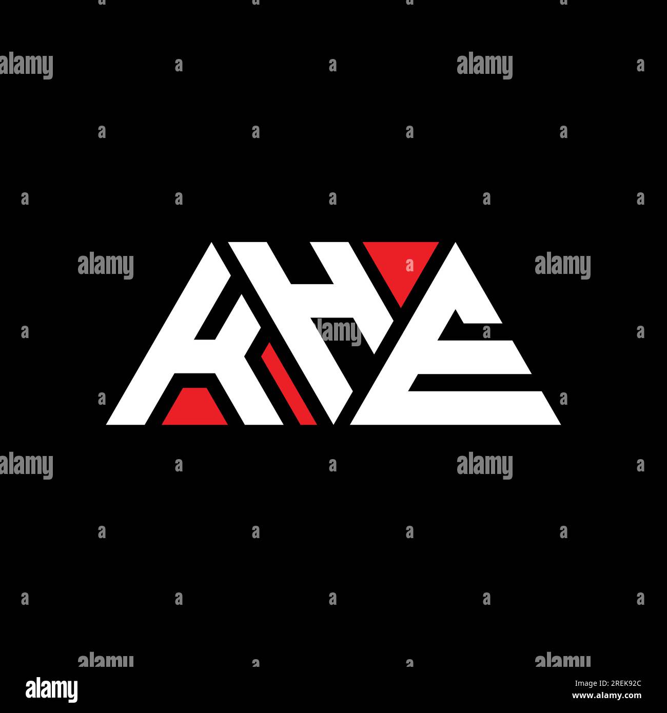 KHE triangle letter logo design with triangle shape. KHE triangle logo ...
